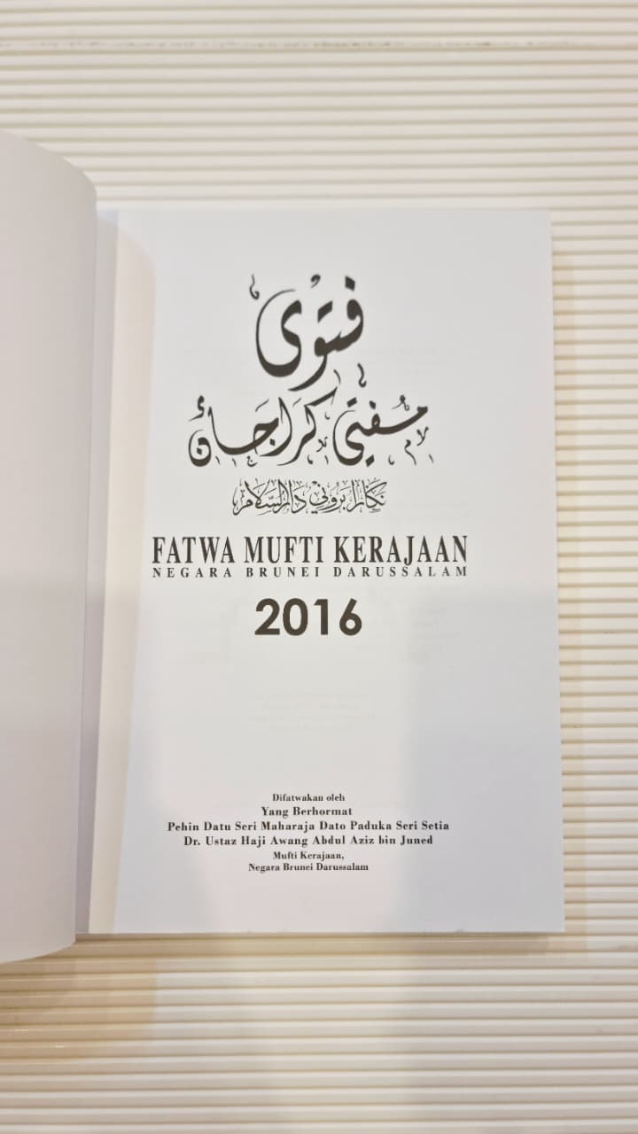 Fatwa Mufti Kerajaan 2016 – Nollybook Brunei